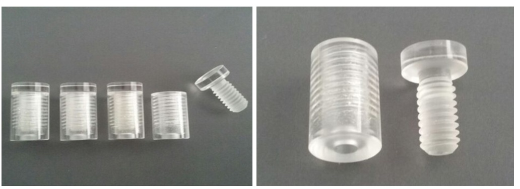 Flat Top Clear Acrylic Standoff for Glass/Panel